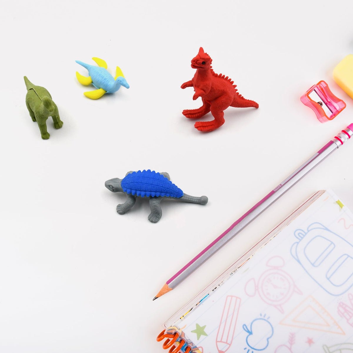 4634 Small Dinosaur Shaped Erasers Animal Erasers for Kids, Dinosaur E ...