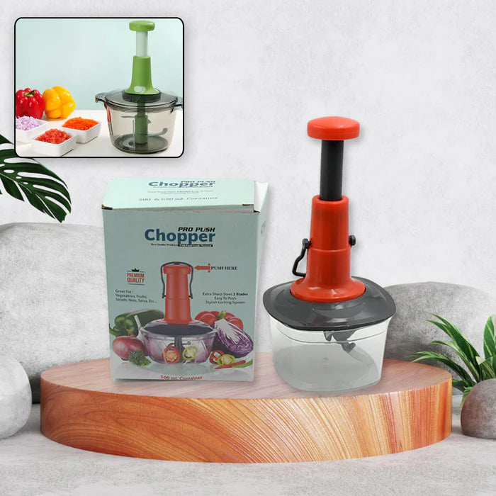 5790 Manual Food Chopper (650ml): 3 Stainless Steel Blades, Locking Sy ...