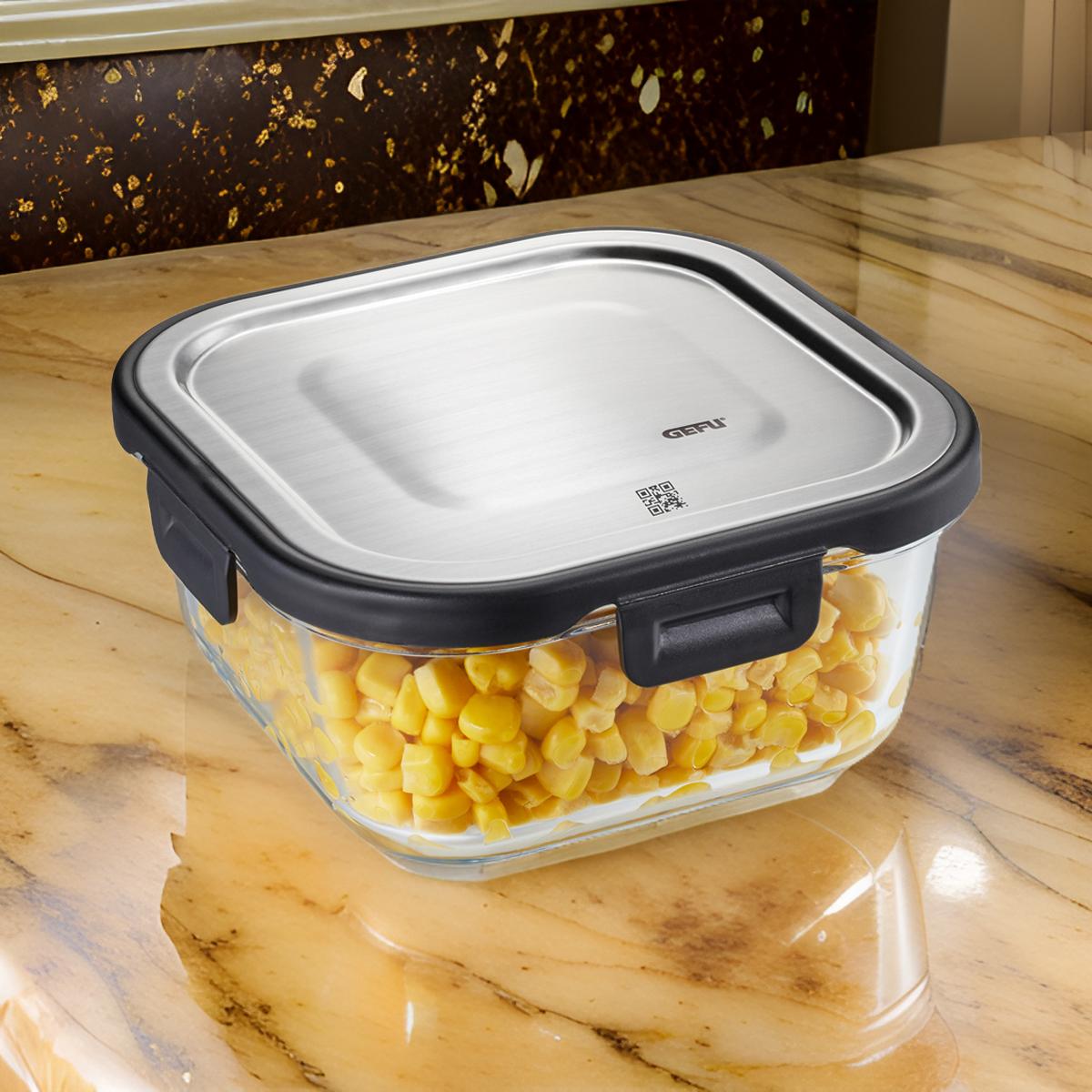 AM2028 Cello Steel-O Fresh Borosilicate Square Container 800ml – Amd-Deodap