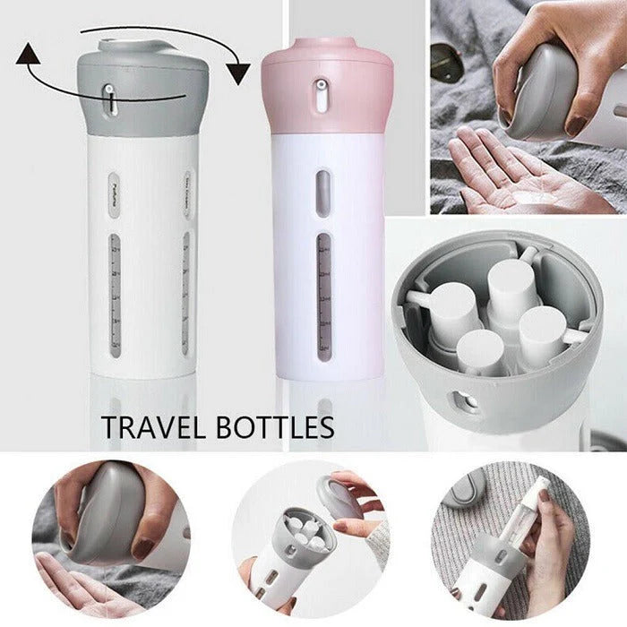 1384 4 in 1 Travel Dispenser Bottle Set Travel Refillable Cosmetic Con ...