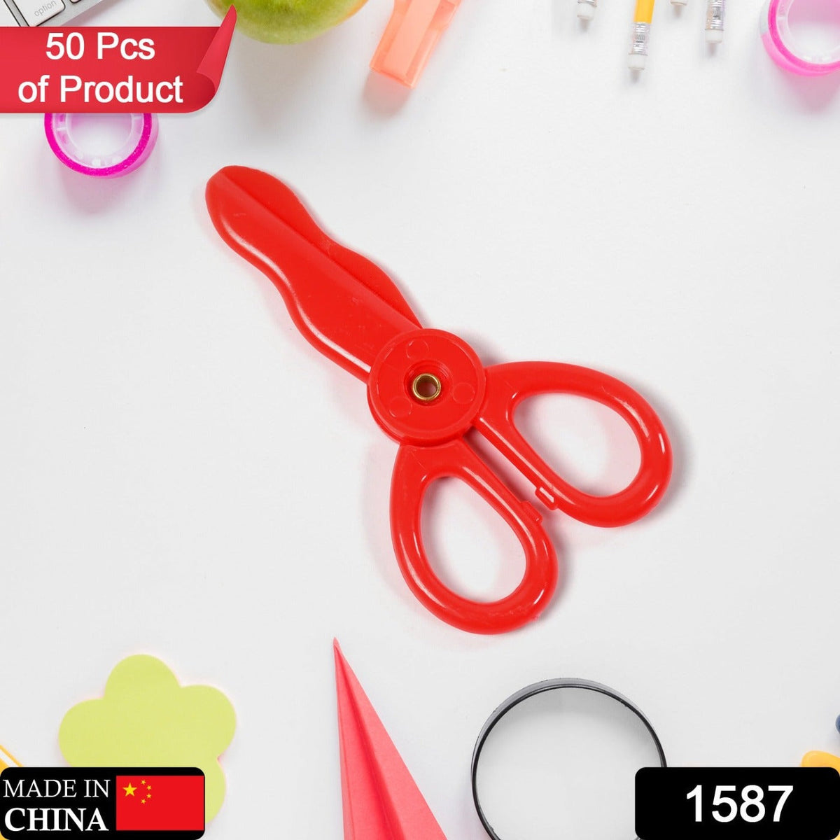 1587 Plastic Child-Safe Scissor Set, Toddlers Training Scissors, Pre-S ...