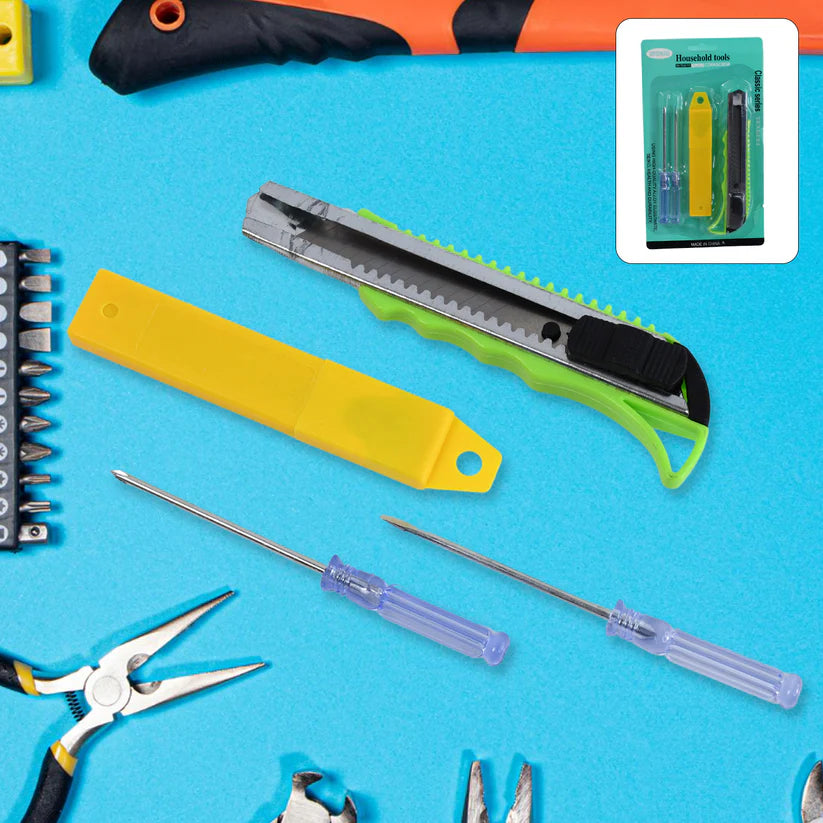 Heavy Duty Working Cutter Knife with replacement blade, 2 Screwdriver ...