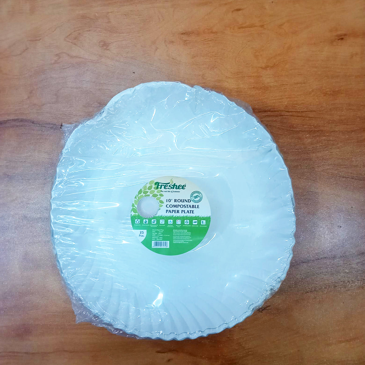 AM5732 Freshee Paper Plates 25pcs, 10inch Round Disposable Small Paper ...
