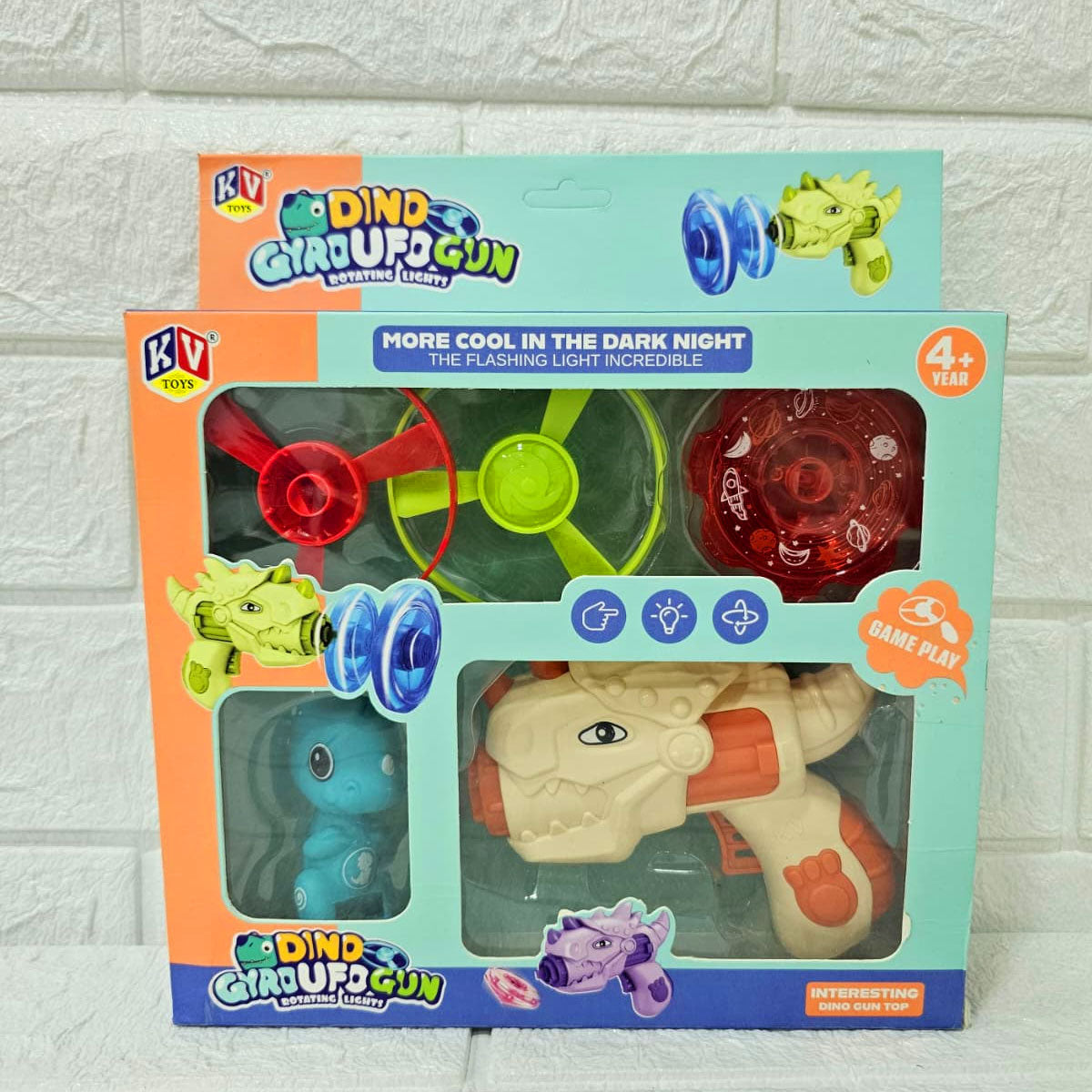 AM6027 Dino Gyro UFO Gun – Flying Disc Blaster Toy for Kids – Amd-Deodap