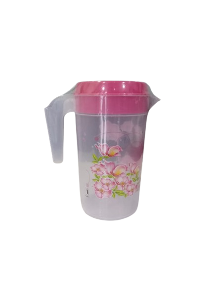 3746 JAYA JUG Floral Design Plastic Water Jug with lid 2LTR – Amd-Deodap