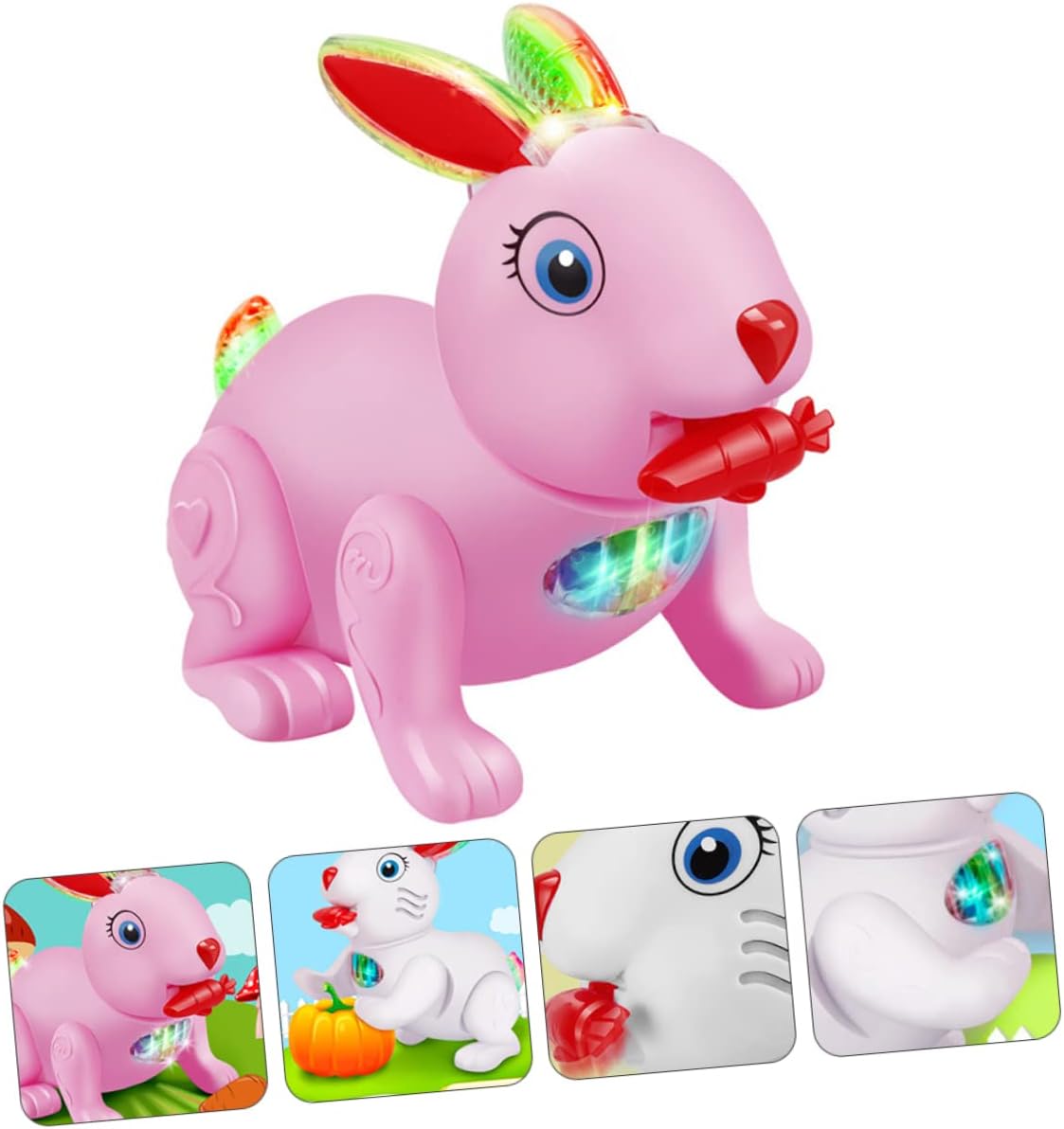 AM0232 3D Musical & LED Light Plastic Rabbit Toy – Amd-Deodap