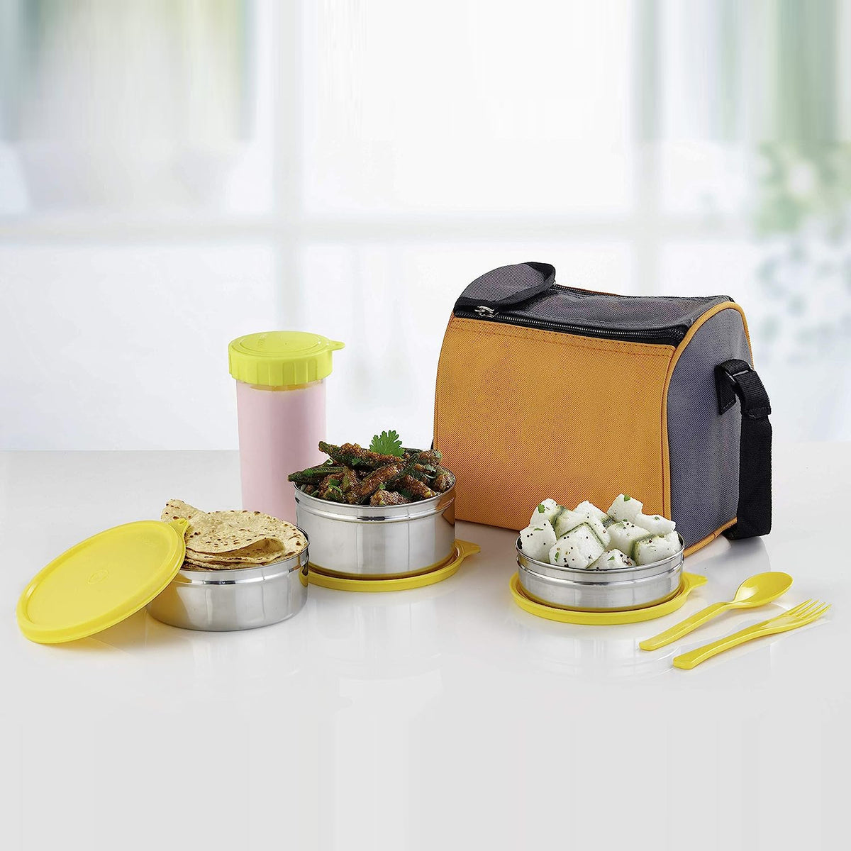 3174 Stainless Steel Jumbo Smart Lunch Box 500 ml 1 Nos Container 230 ...