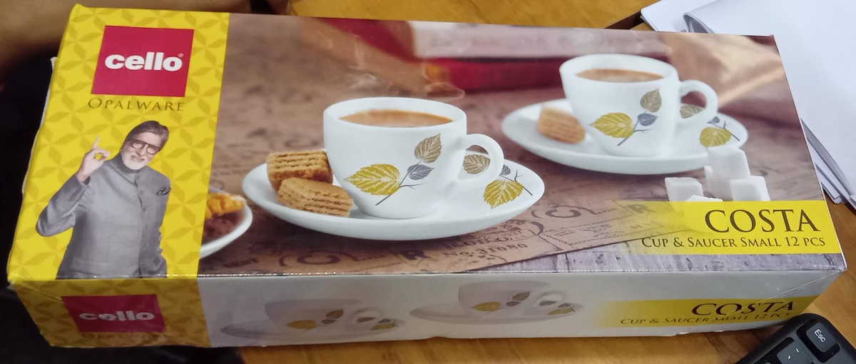 Am0340 Cello Costa Tea Set 12pcs Break Resistant Classic Simple Design ...