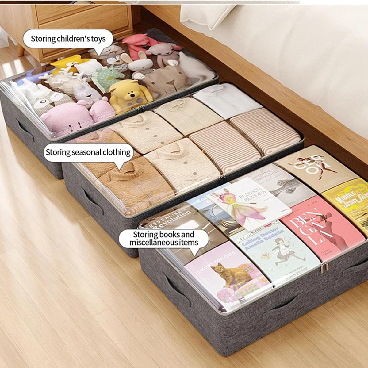 AM5891 Clothes Foldable Underbed Storage Bag Organizer – Amd-Deodap