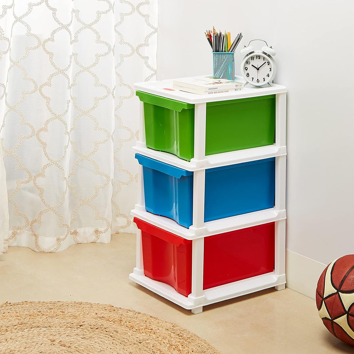 AM0947 3 Layer Storage Drawer Multicolour Standard Size Medium – Amd-Deodap