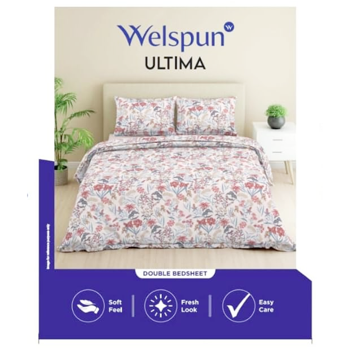 Di0013 Welspun Ultima Double Bedsheet with 2 Pillow Covers Set – Amd-Deodap