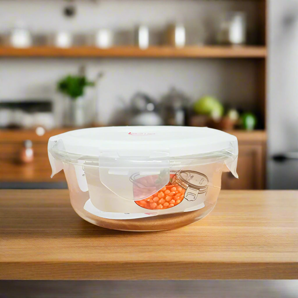 AM5461 Cello Round Glass Container - 400Ml – Amd-Deodap