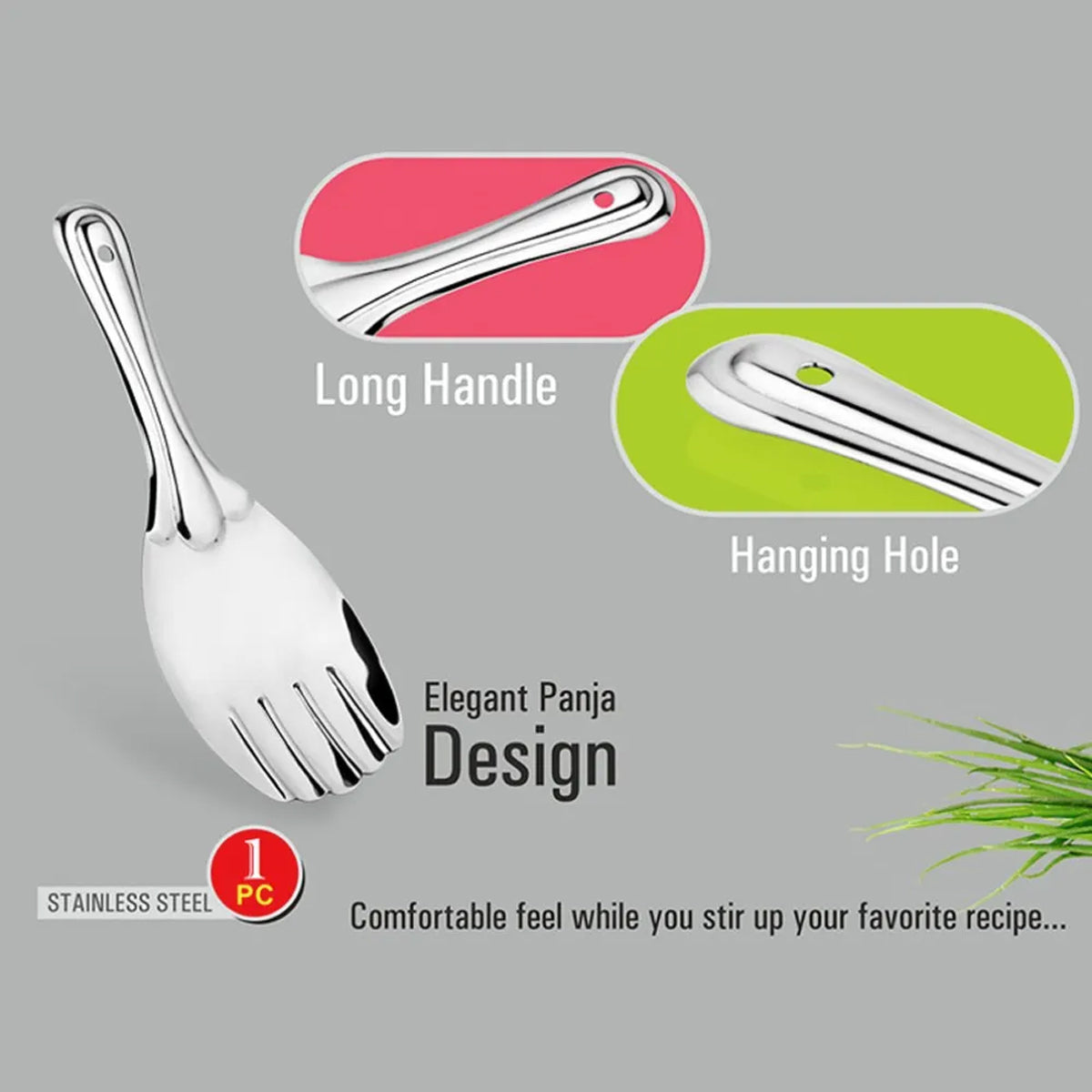 AM5829 PNB Kitchenmate Stainless Steel Rice-Panja Serving Spoon - Leo ...