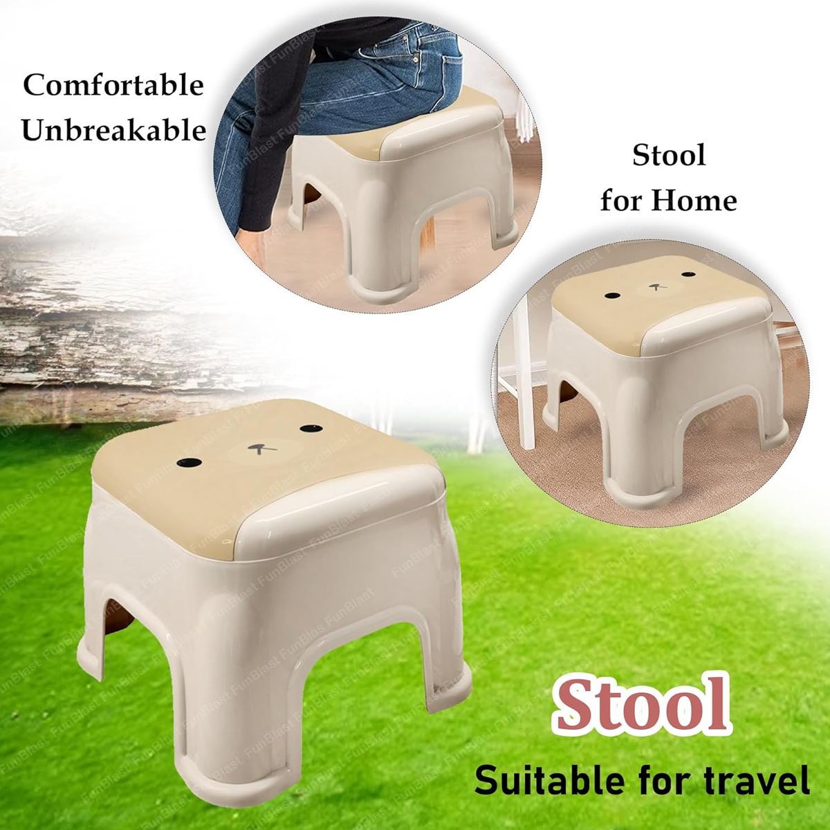 AM6302 Plastic Sitting Stool for Kids – Cute Animal Theme – Amd-Deodap