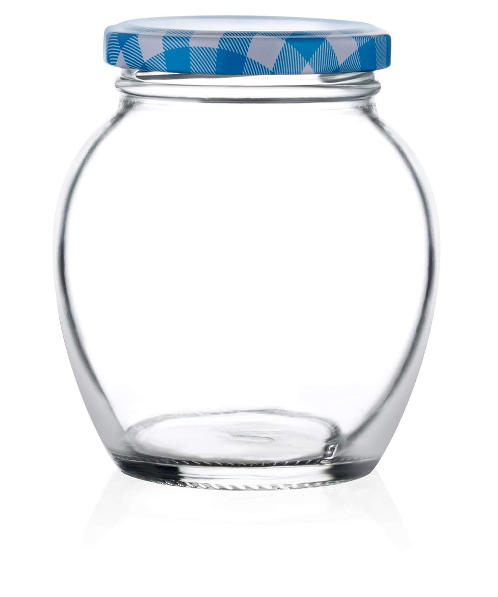 3554 Yera Matka Glass Air Tight Printed Lid Jar Set Of 4 (R245) PRINTE ...