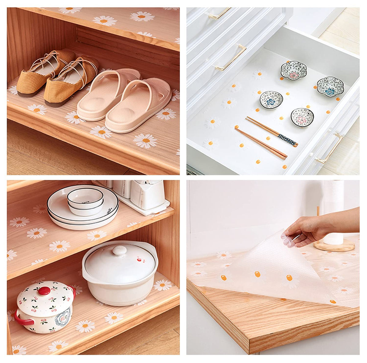 3077Anti-Slip Kitchen Cabinet Drawer Mat Liner Sheets (45 cm x 3m, Pac ...