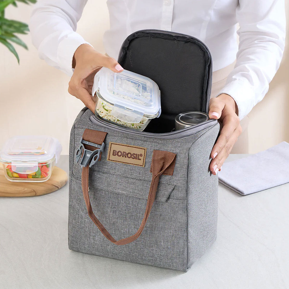 AM6174 Borosil Gourmet Square Glass Lunch Box Set – Amd-Deodap