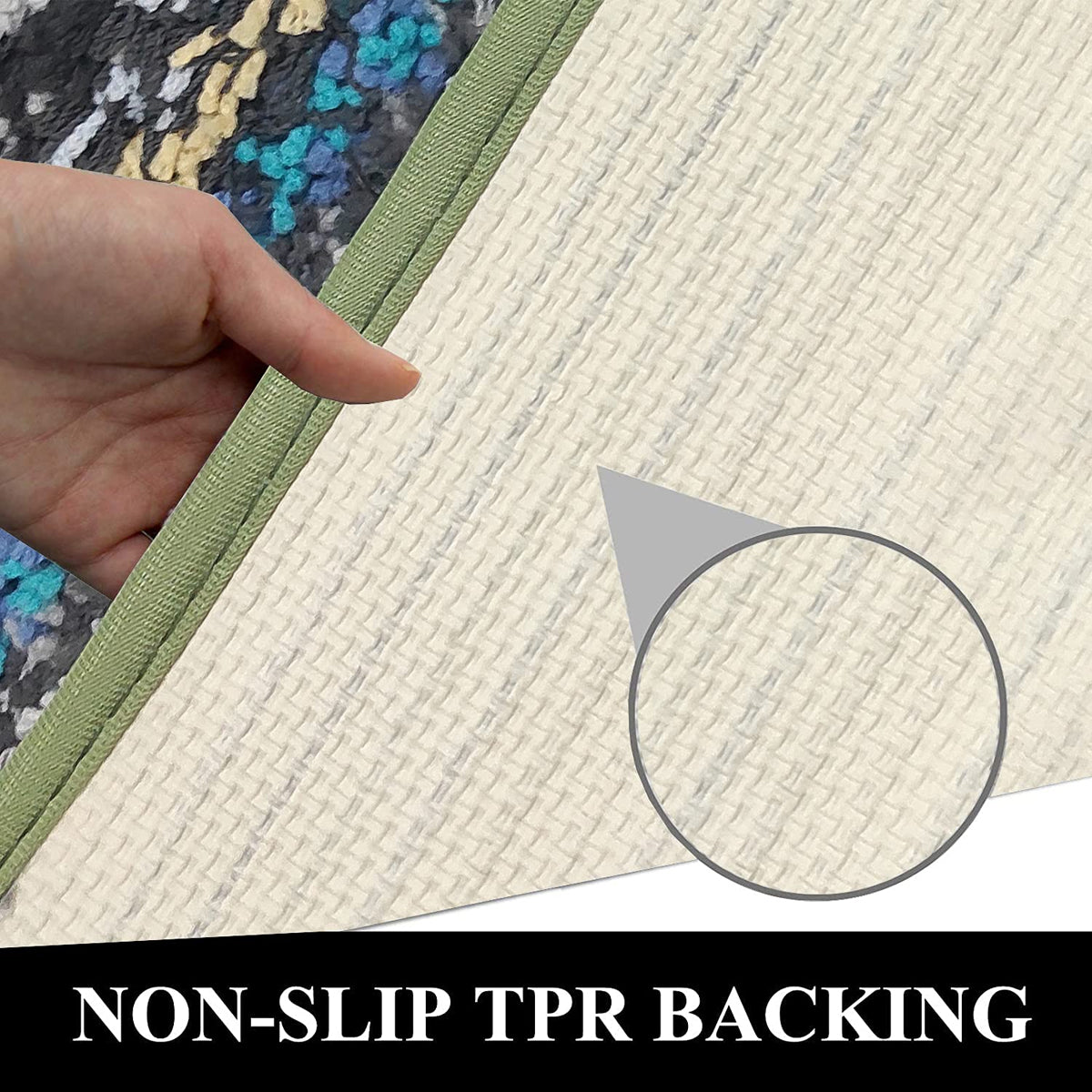 AM5846 Fancy Super Soft Floor Door & Bath Mat (A 16x24 Inch) Multicolo ...