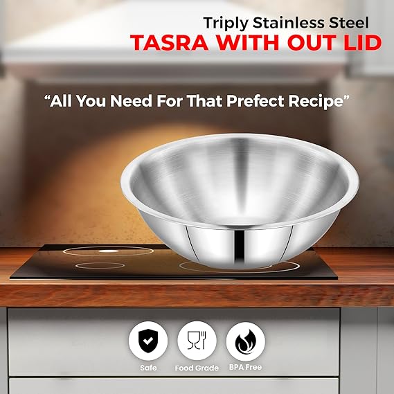 AM3420 Afinito Stainless Steel Triply Tasra without Handle 30Cm – Amd ...