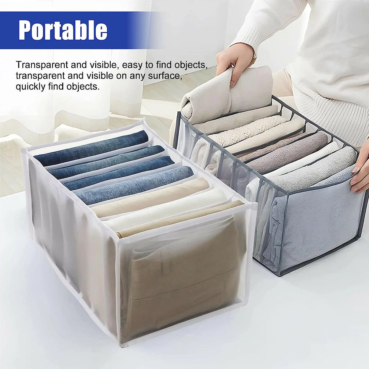 4069 7 Grid Clothes Organizer For Wardrobe Storage – Amd-Deodap