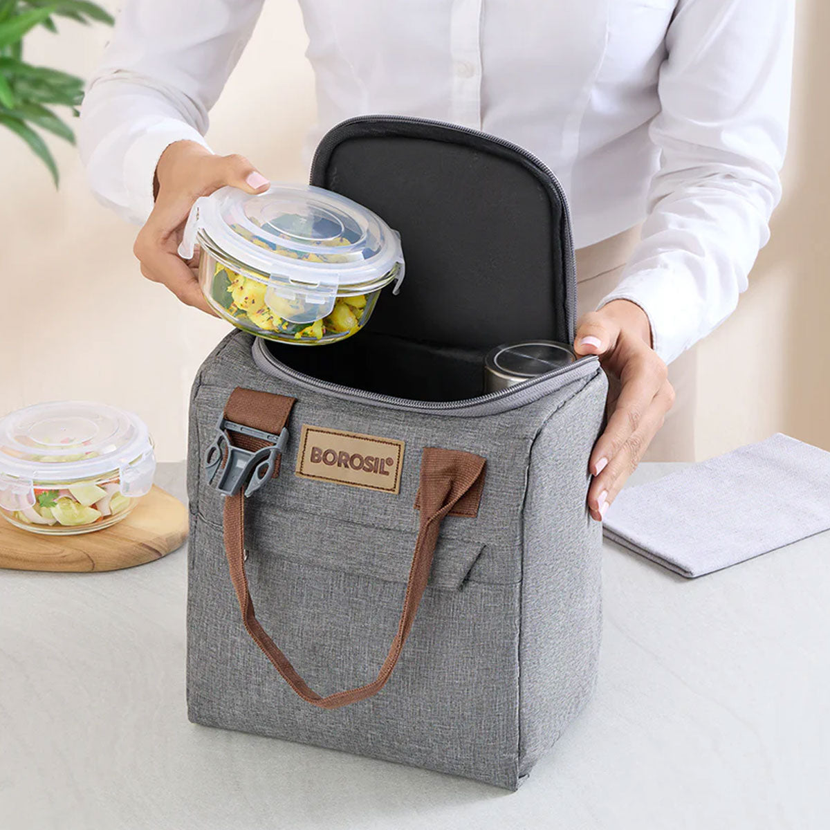 AM6173 Borosil Pro Round Glass Lunch Box Set – Amd-Deodap