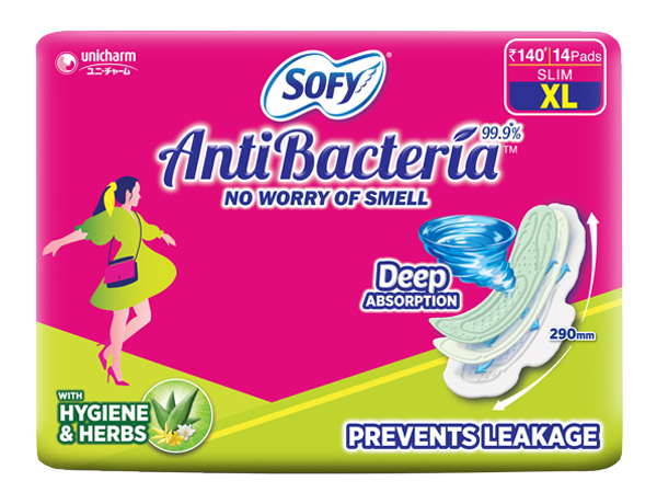 AM2315 Sofy Anti Bacteria Hygiene & Herbs Slim Sanitary Pads - XL 14 P ...