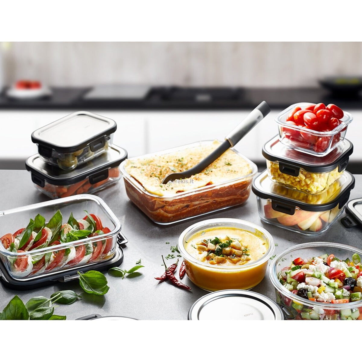 AM2034 Cello Steel-O Fresh Borosilicate Rectangle Container 1050ml ...