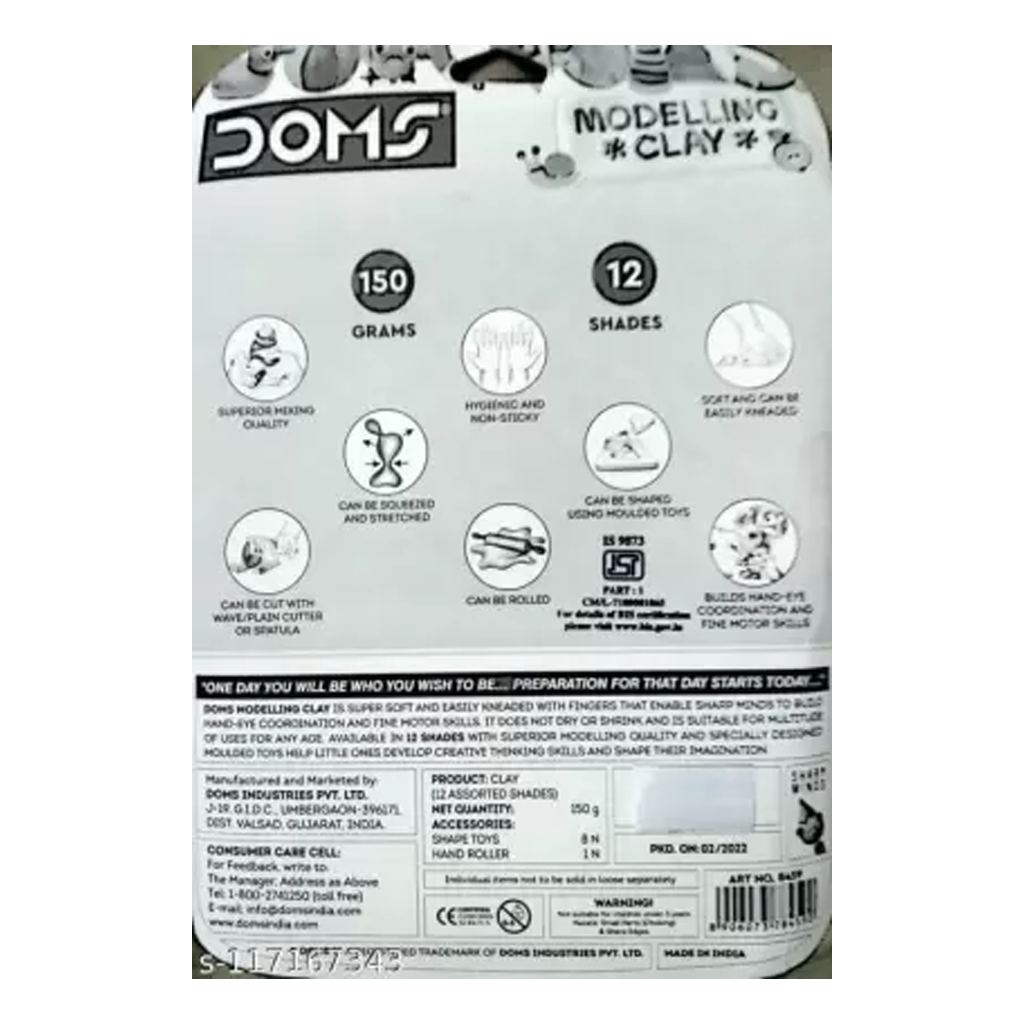 3204 DOMS Modelling Clay 12 Shades – Amd-Deodap