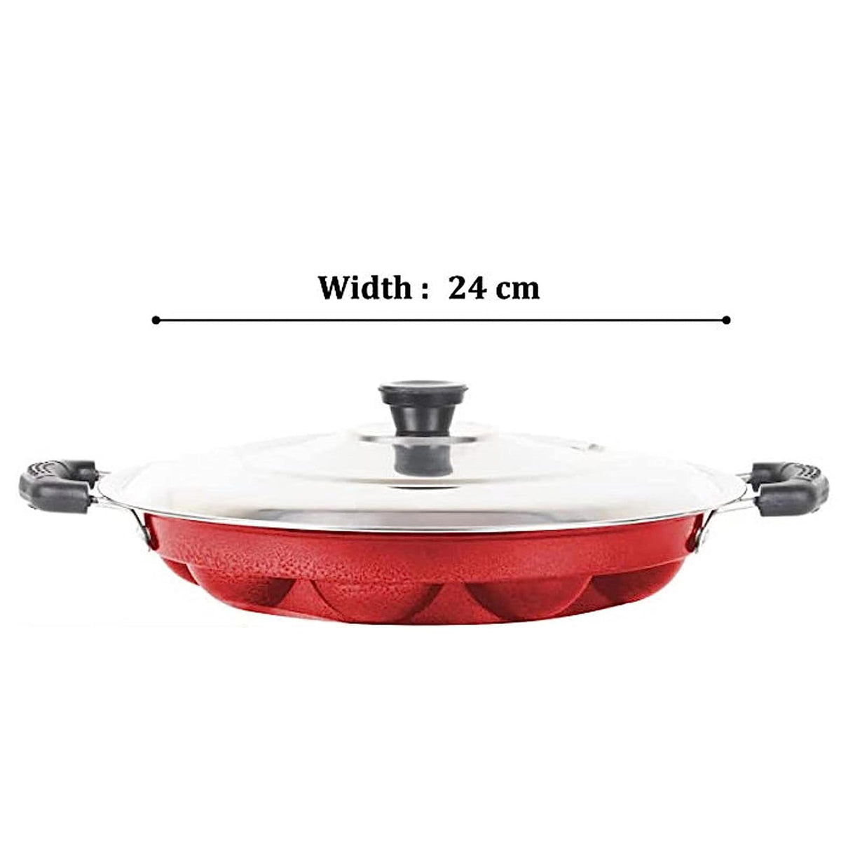 3996 Non Stick 12 Cavity Aluminium Appam Patra Appe Pan Non Stick with ...