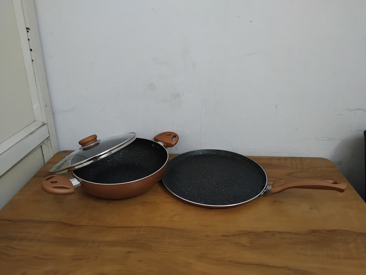 AM3330 Kemp Omega Non-Stick Cookware Aluminium 3 Pcs Set – Amd-Deodap