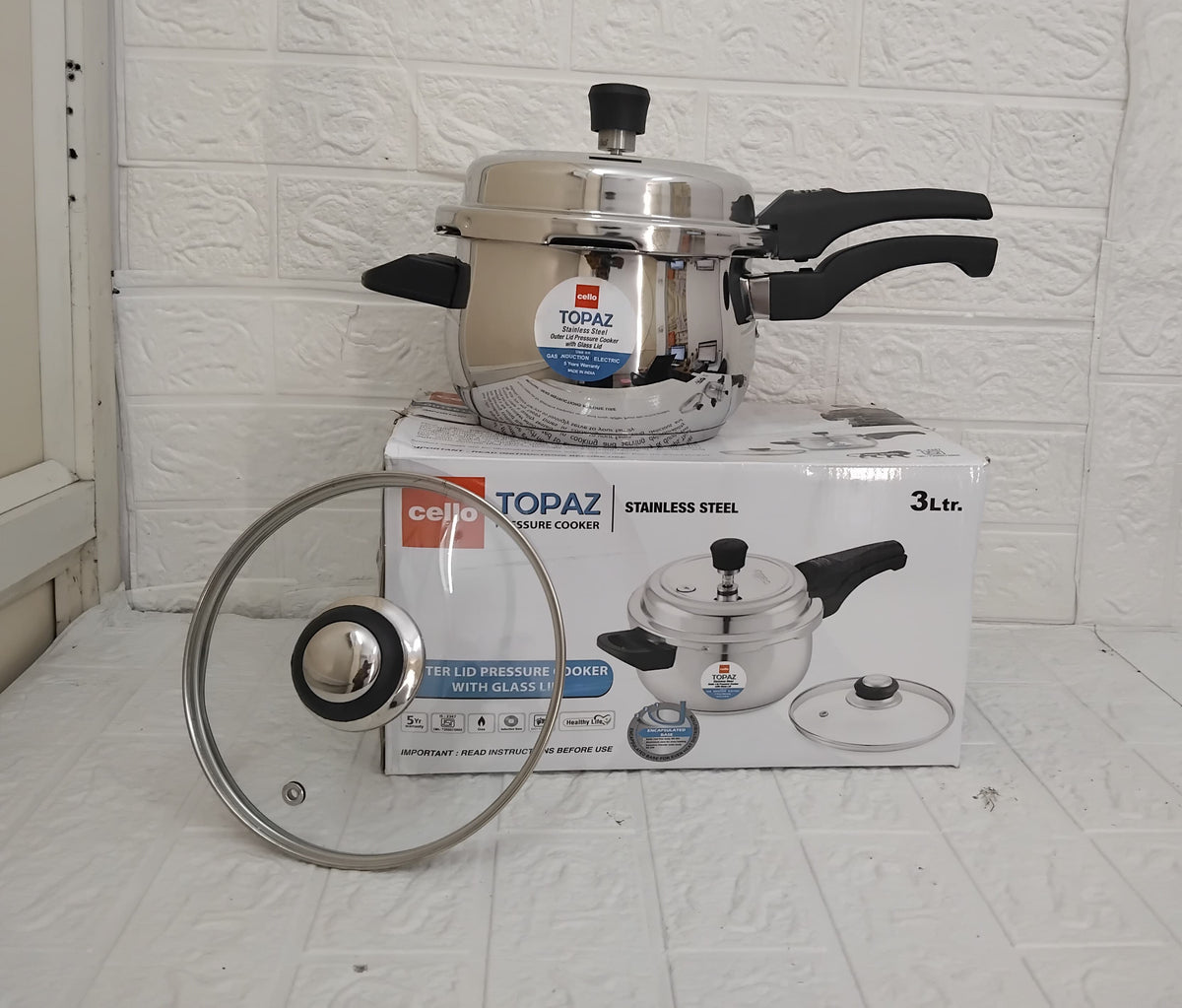 AM3393 Cello Stainless Steel Topaz IB Pressure Cooker 3 Ltr – Amd-Deodap