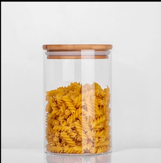 AM3730 ShineMax Borosilicate Glass Containers with airtight Wooden Lid ...
