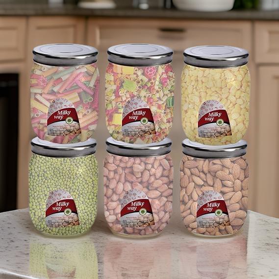 AM2534 Plastic Air Tight Round Milky Way Jar Storage Containers 5000ml ...