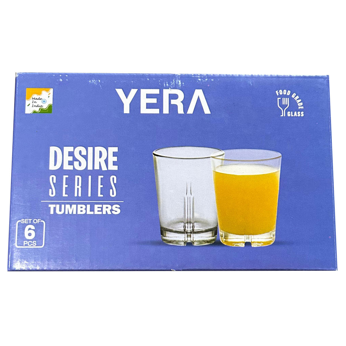3546 Yera Glassware Classic, Juice Glass, Tumbler Set of 6 Pieces 225m ...