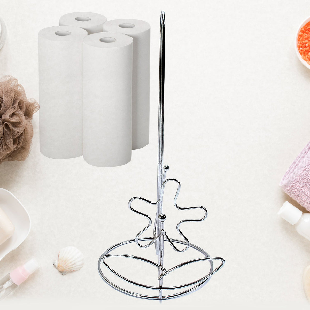 5196 Tissue Paper Napkin Roll Holder For Table & Home Use Holder Steel ...