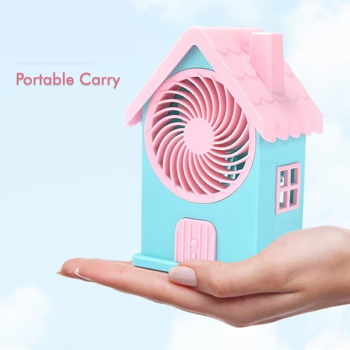 4799 Mini House Fan House Design Rechargeable Portable Personal Desk F ...