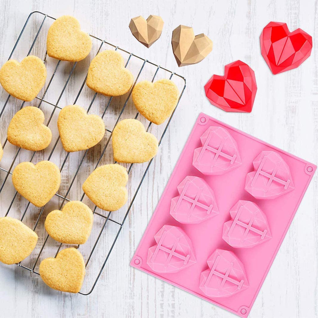 Silicone Heart Moulds Valentine MR MRS Alphabet Heart Fondant Silicone ...